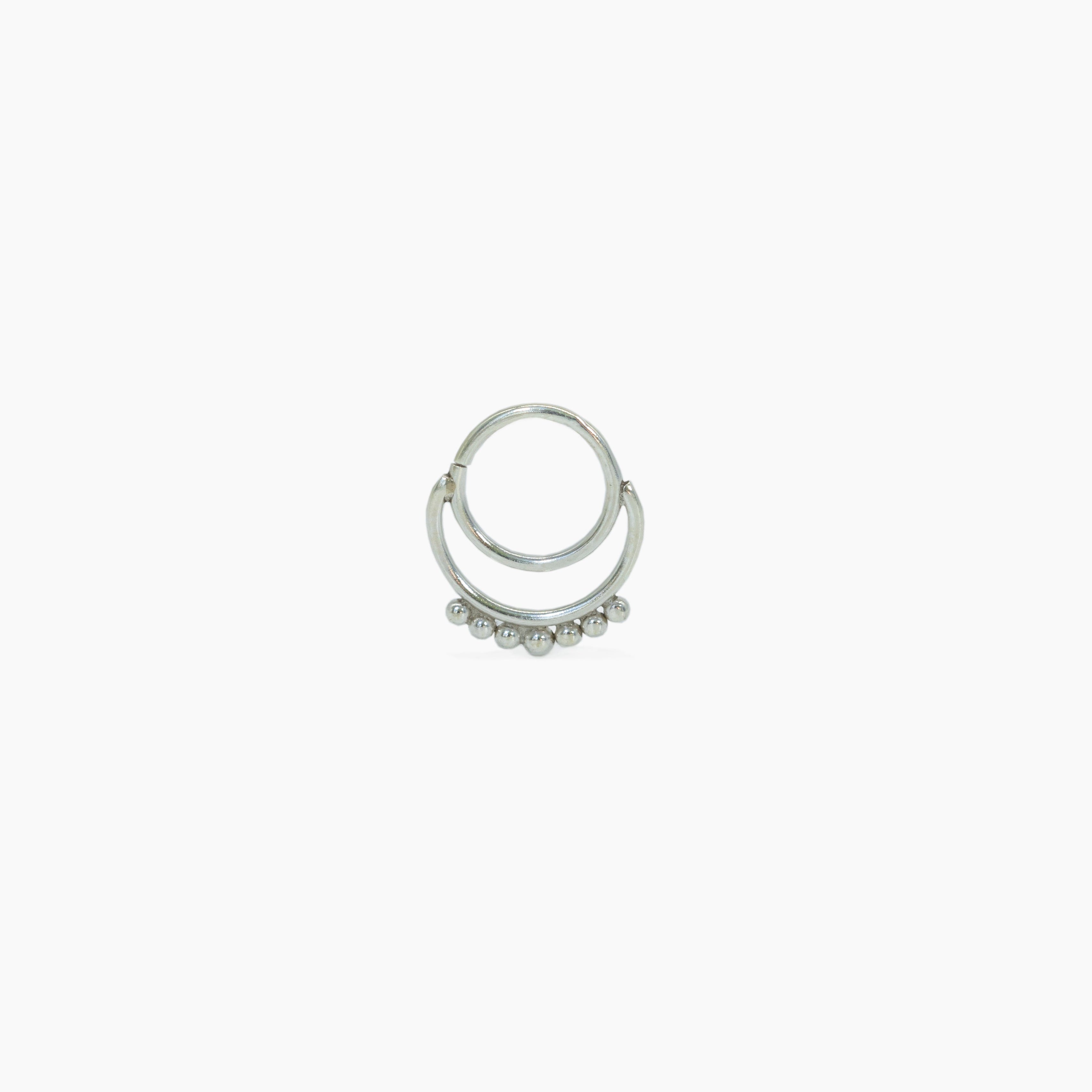 Moon septum piercing en plata de ley 925 y oro24k - Anoka Accessories